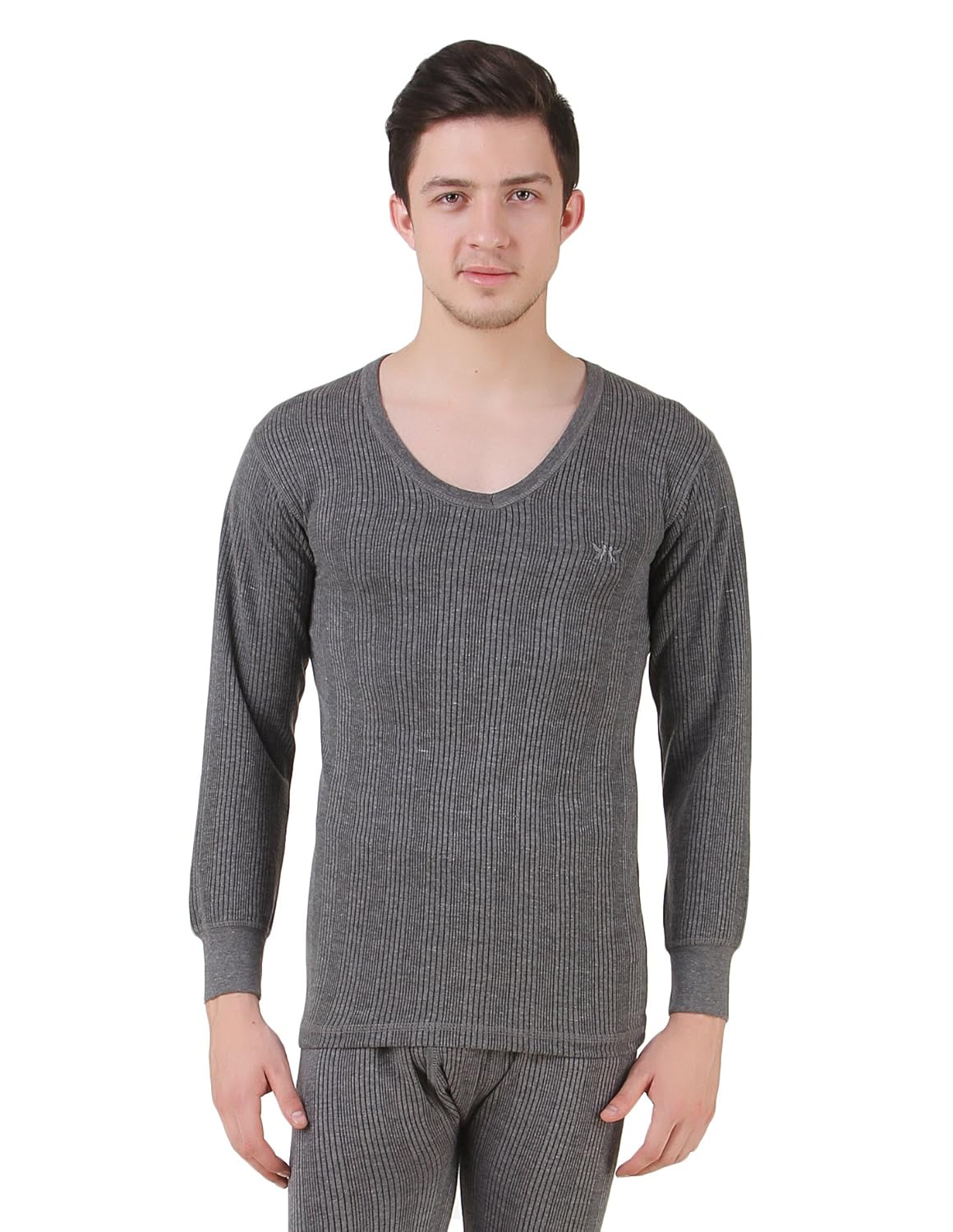 Hap Mens Kings Quilted Thermal : Round Neck Top (Dark Grey) / Winter ...
