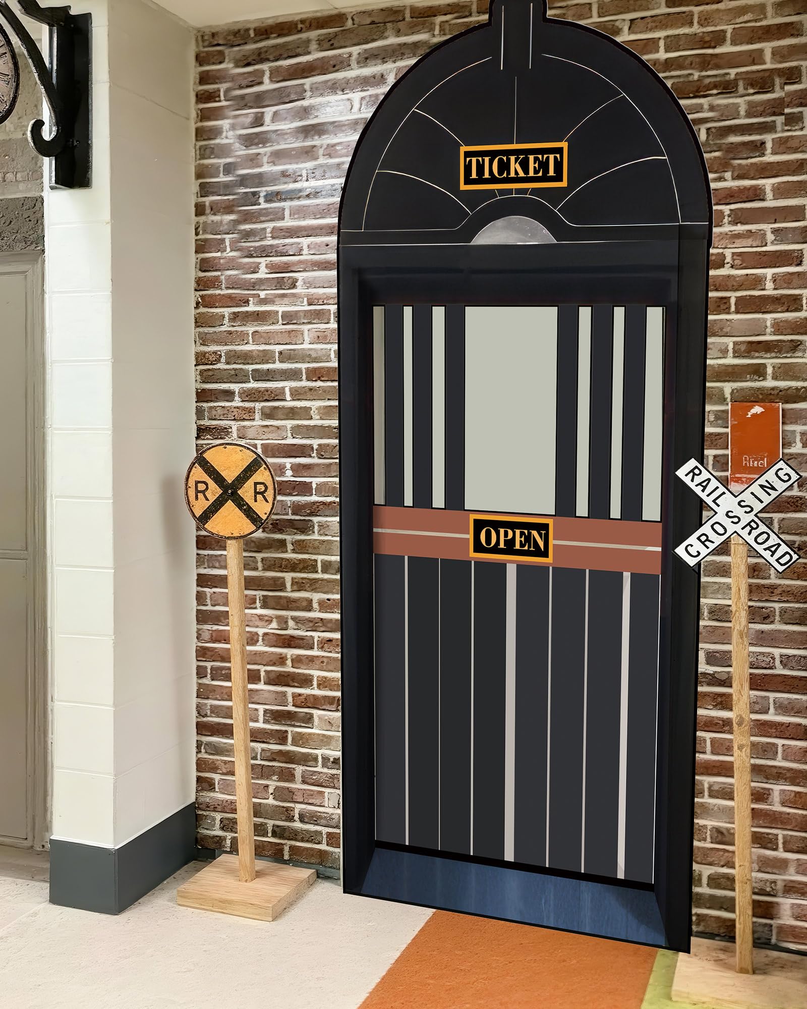 Preboun Express Train Ticket Station Ticket Hall Door Curtain Decor ...