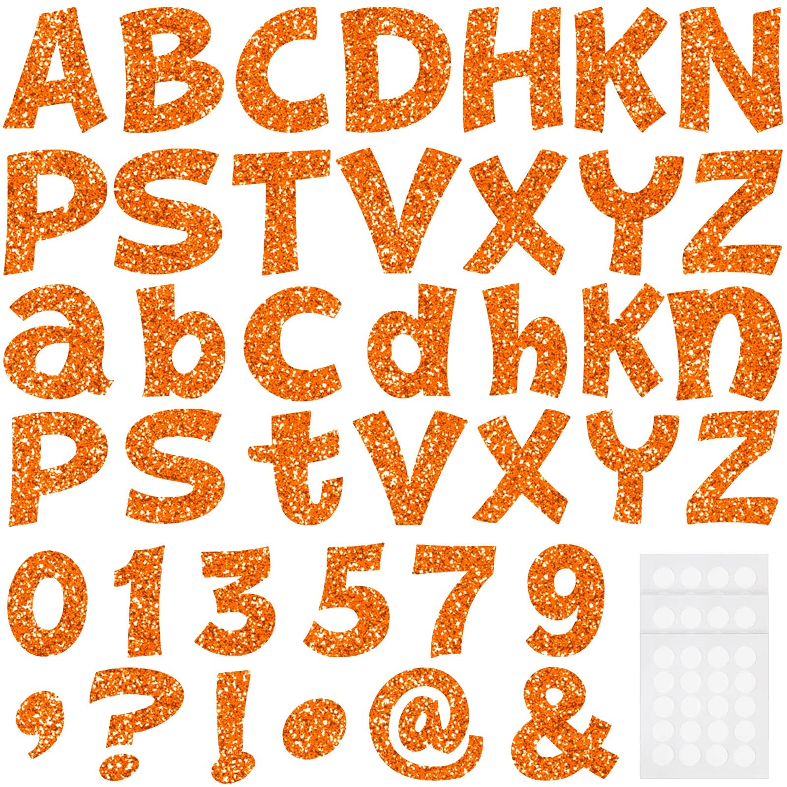 Colarr 216 Pcs Glitter Bulletin Board Letters for Classroom Numbers ...