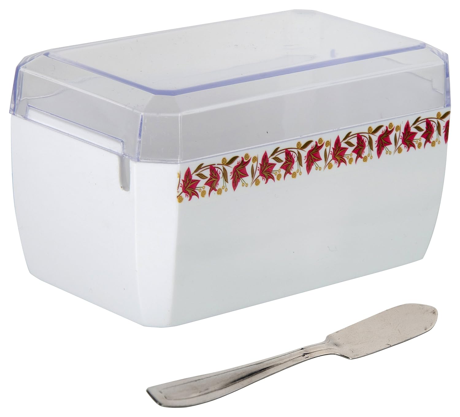 Buy Gift Bash Selve Plastic Butter Box with Knife (White, 500 ml ...