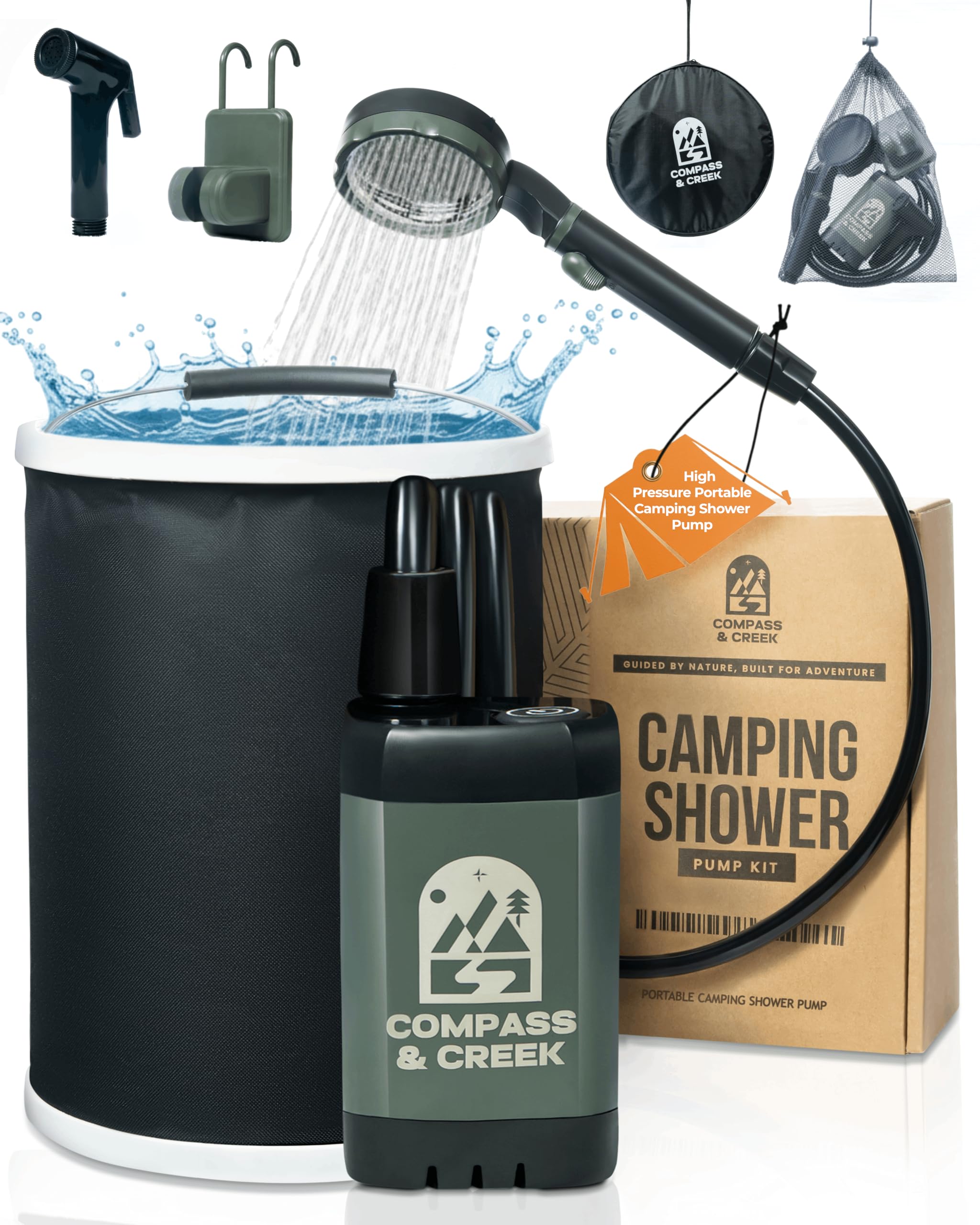 Portable Camping Shower Pump – Say Goodbye to Cold, Weak Camp Showers ...