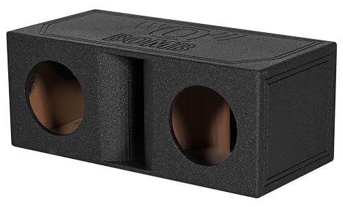 Rockville RPORT-10 Dual 10" Horn Ported Subwoofer Enclosure, 3/4" MDF ...