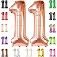Amazon.com: KatchOn, Giant Rose Gold 11 Balloons Number - 40 Inch | Happy 11th BirthdayParty ...