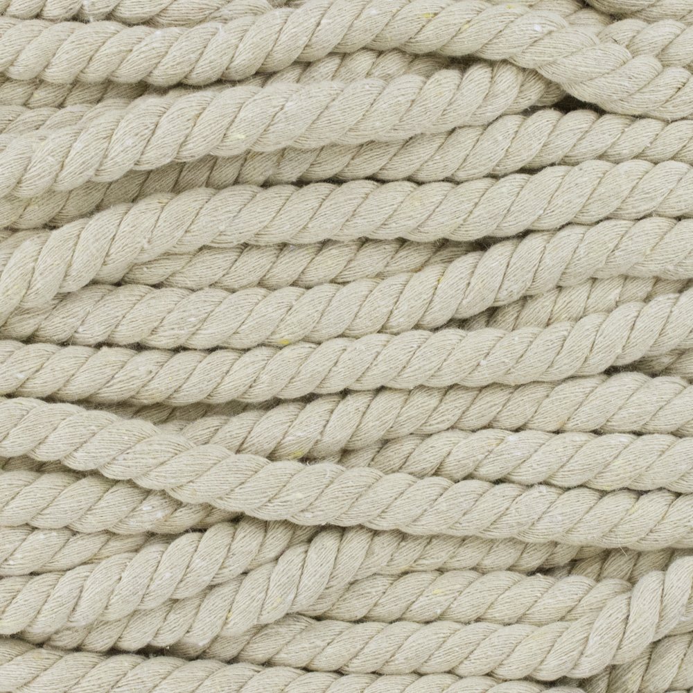 Natural Twisted Cotton Rope - Soft But Strong - Assorted Colors - 1/2 ...