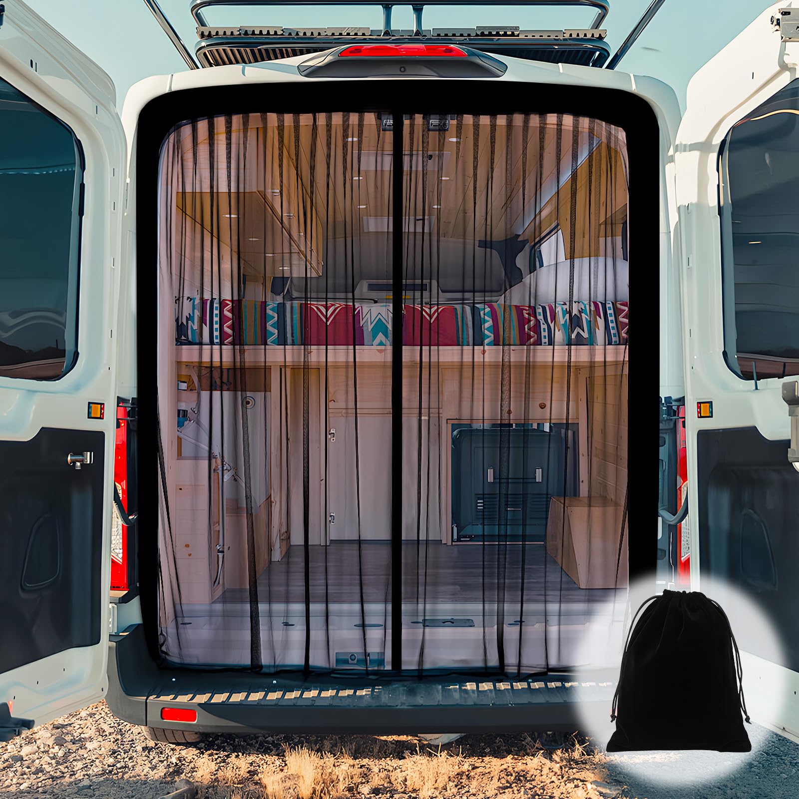 XCBYT Van Bug Screen Universal Van Window Covers with Magnetic Closure ...