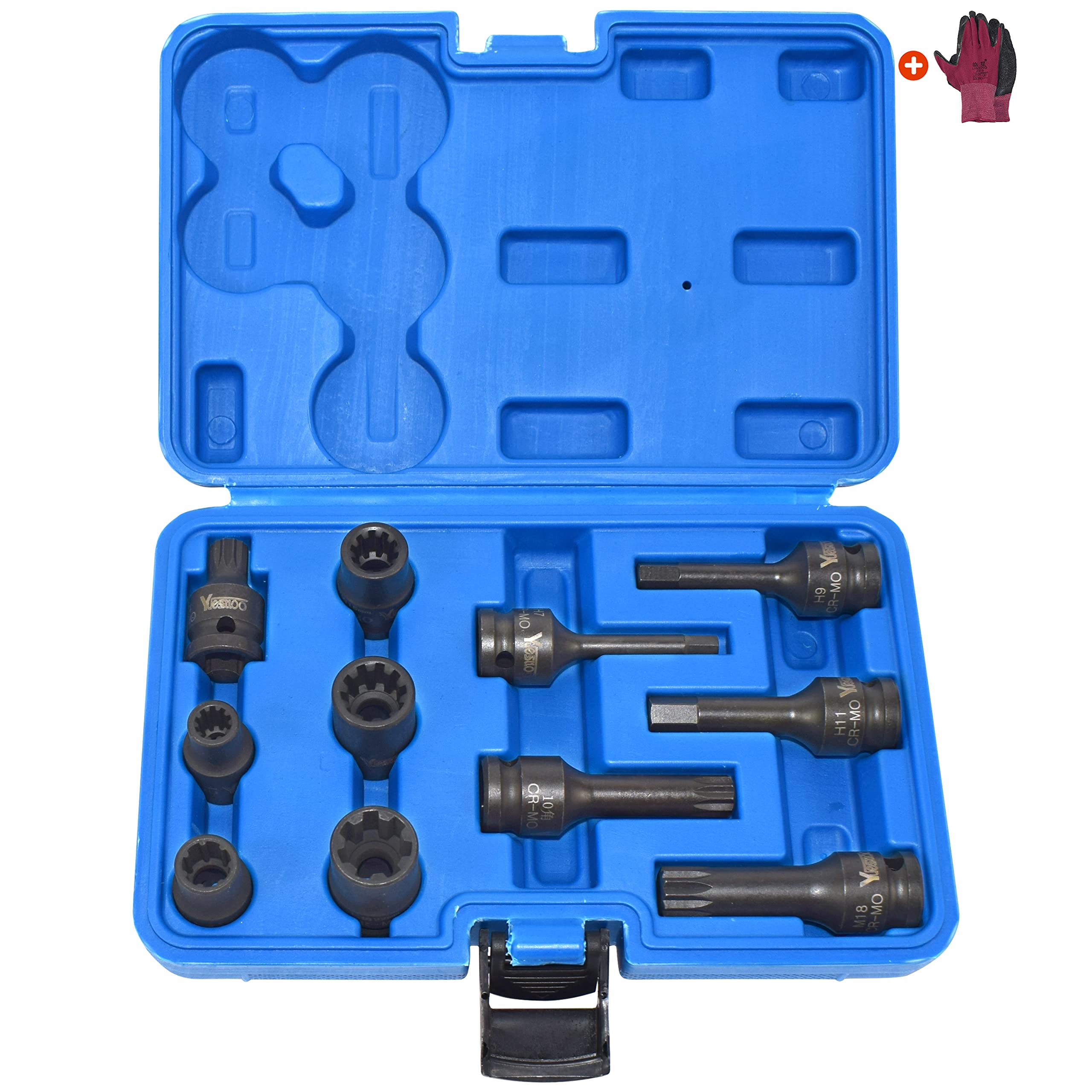 Yuesstloo 11PCS Brake Caliper Socket Kit, 1/2" Square Drive Wrench ...