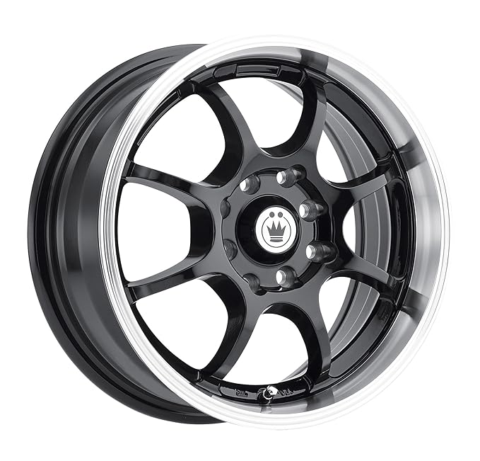 Amazon.com: Konig Lightning Gloss Black Wheel with Machined Lip (16x7 ...