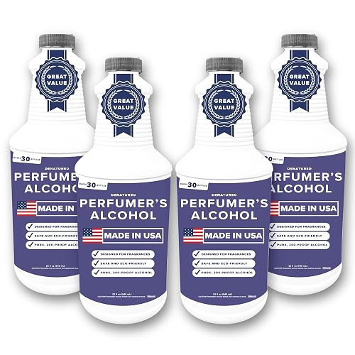 Perfumer’s Alcohol - FOUR PACK - 32 oz Tillbrook Perfume Grade Alcohol ...