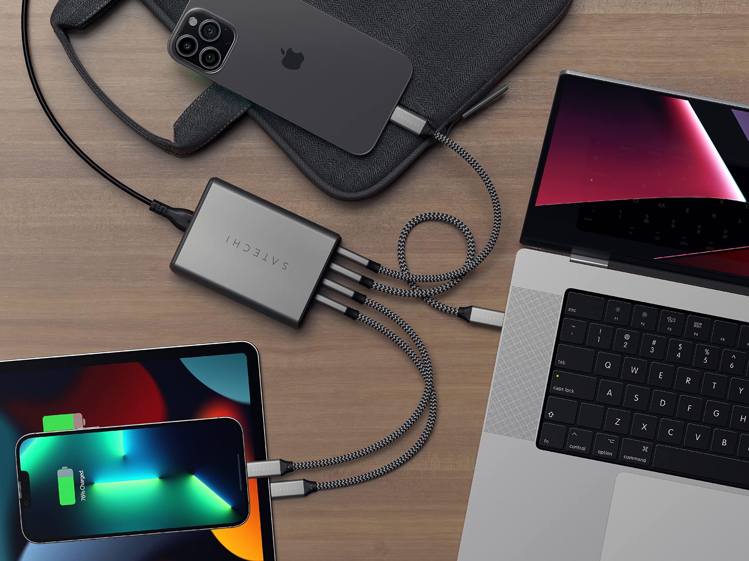 Mua 165W USB-C 4-Port PD GaN Charger – Compatible with MacBook Pro M1 ...