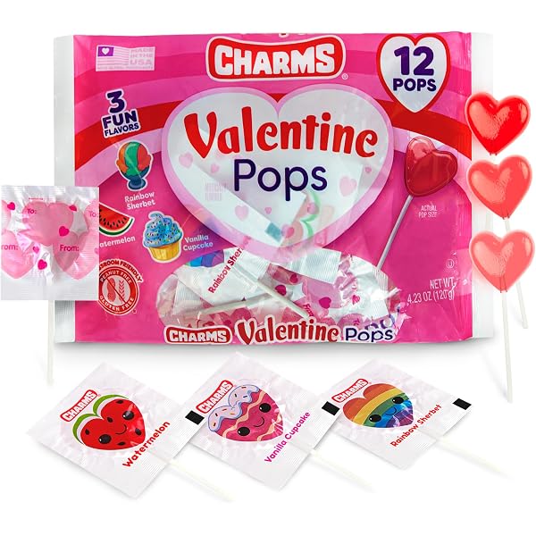 Valentine Heart Charms Pops Charms Pops, Valentine Heart Shaped Cherry
