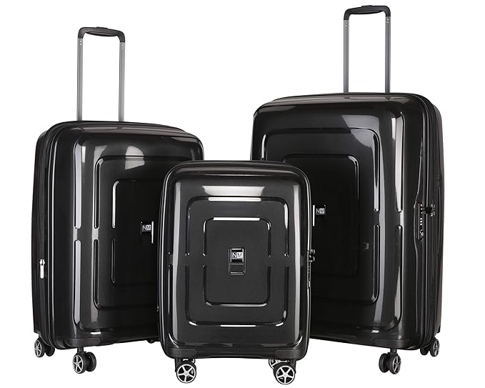 Buy Nasher Miles Polypropylene Hard Trolley Bag (Set of 3) (NM H8012 ...