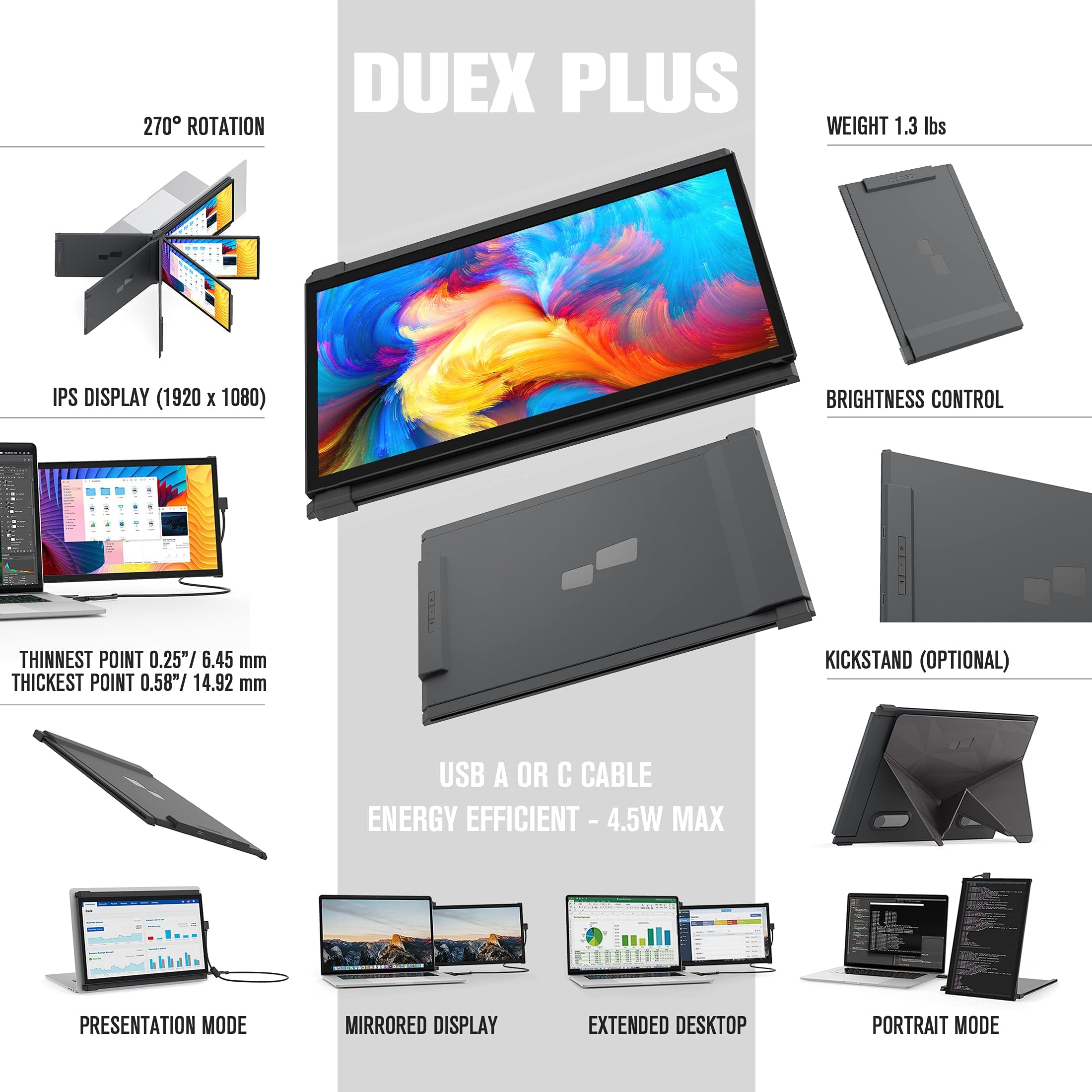 Mua Portable Monitor for Laptops, New Mobile Pixels Duex Plus 13.3 ...