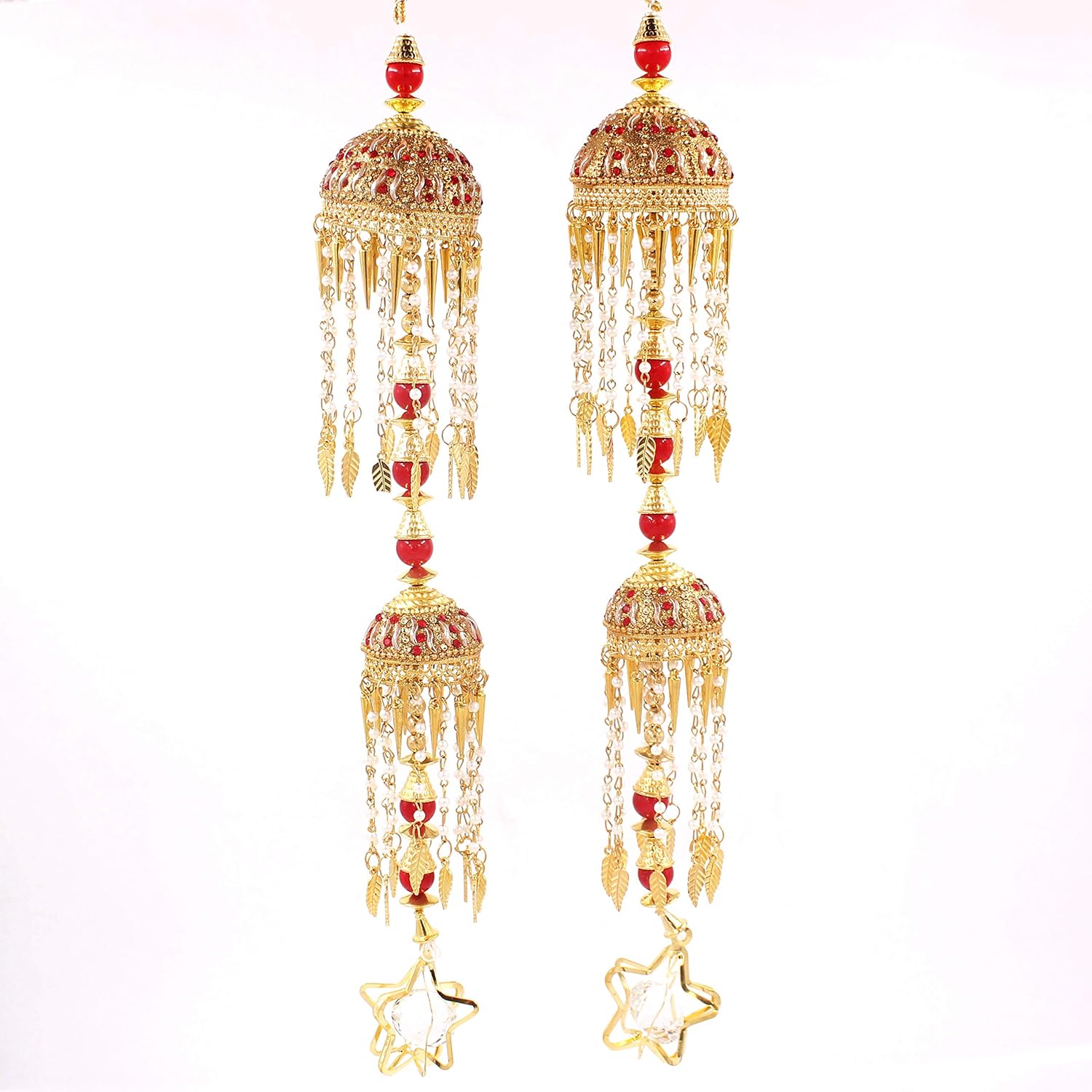 Buy Traditional Two-Tier Jhumar Kaleere with Star Shape Falling by ...