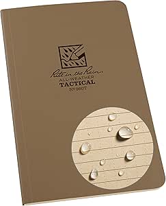 Rite in the Rain All Weather Tan Tactical Field Notebook, 4 5/8" x 7 ...