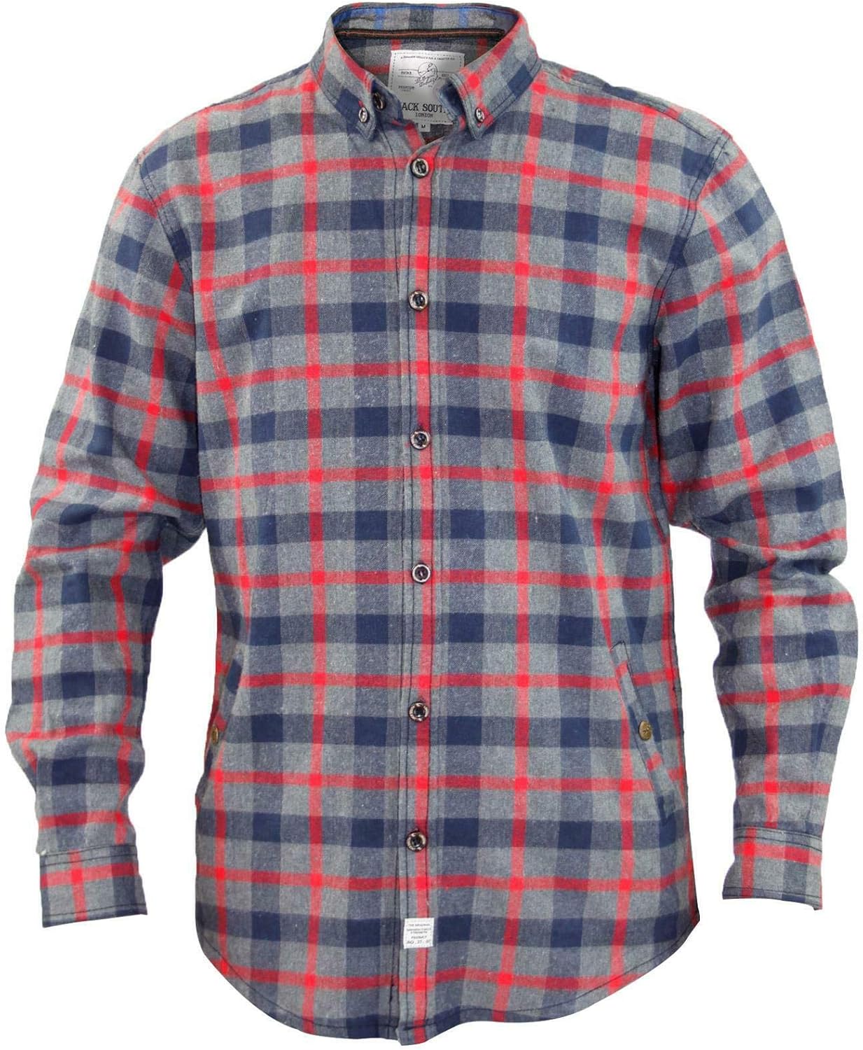 Mens Casual Shirt Long Sleeves Top Flannel Buttoned Down Lumberjack ...