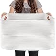 Amazon.com: MEGASKET Extra Large White Storage Basket, 23.6" x 15.7" x ...