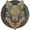 Amazon.com: MakeMyPatch - Golden Wolf Large Back Patch for Custom Biker Vest Embroidered Patch ...