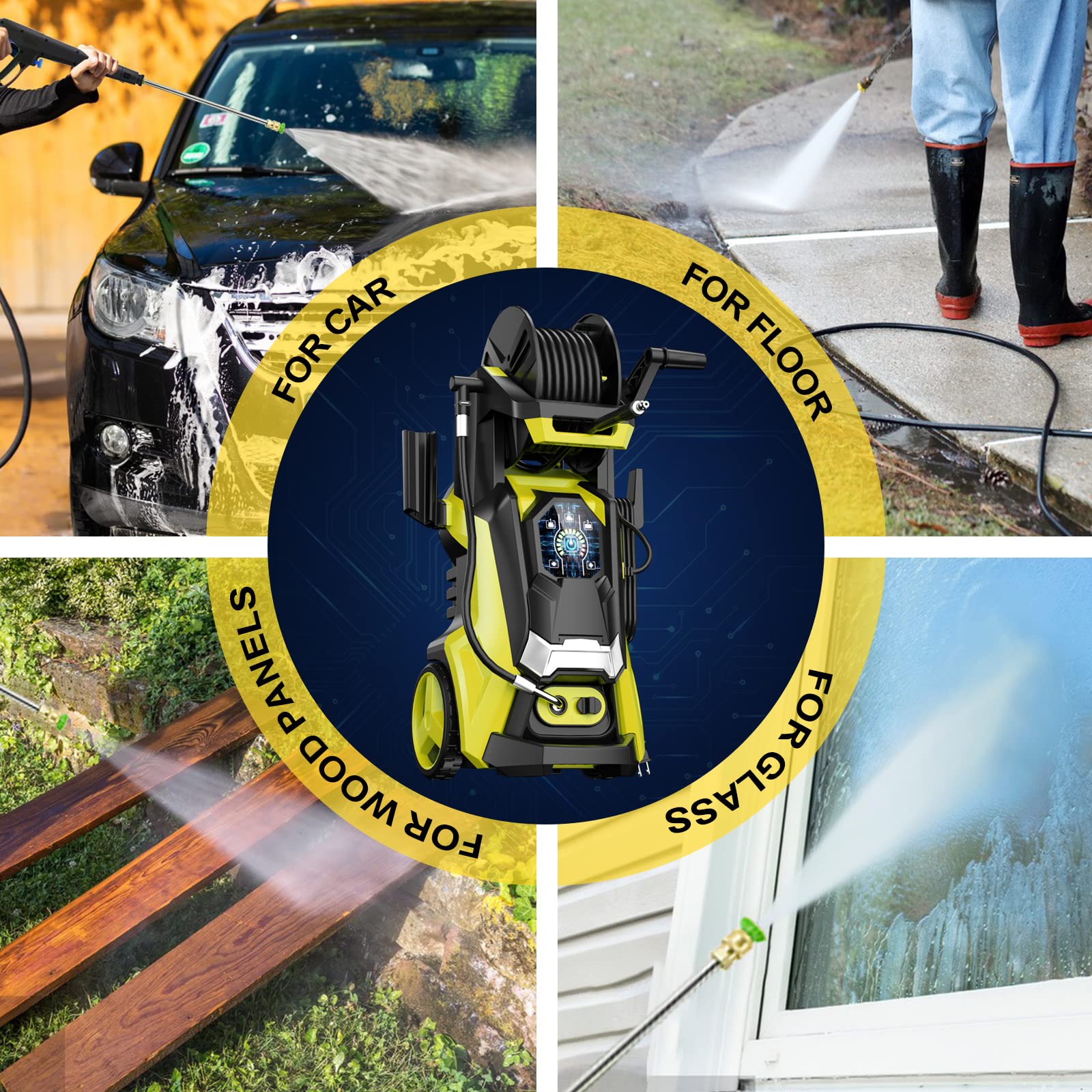 Mua Electric Pressure Washer 4500 PSI 3.2 GPM Touch Screen Adjustable ...