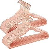 Amazon.com: SONGMICS Velvet Hangers 50 Pack, Non-Slip Hangers with Rose ...