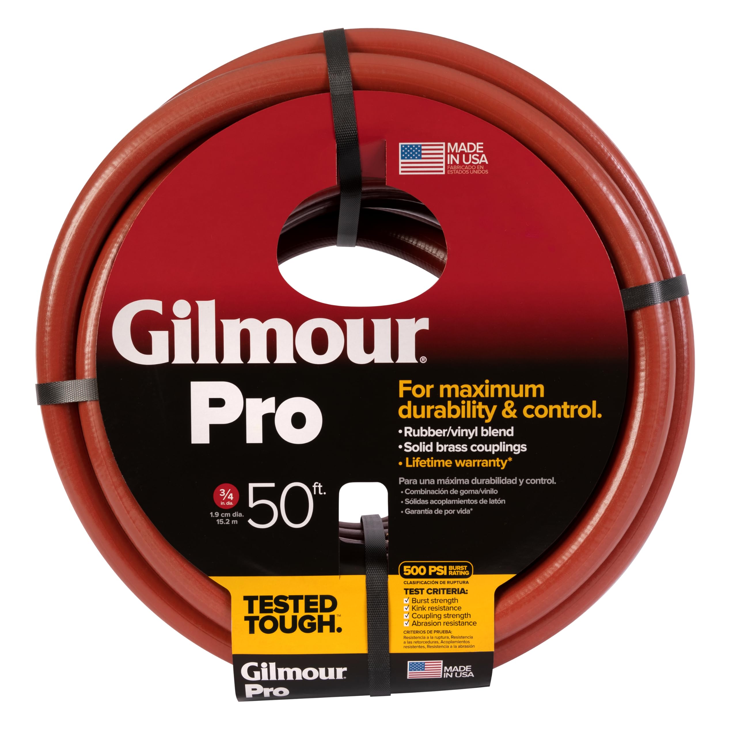 Gilmour Pro Commercial 3/4" x 50' Heavy Duty Water Hose, Durable and ...