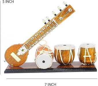 Amazon.com: India Meets India Handicraft Miniature Musical Instrument ...