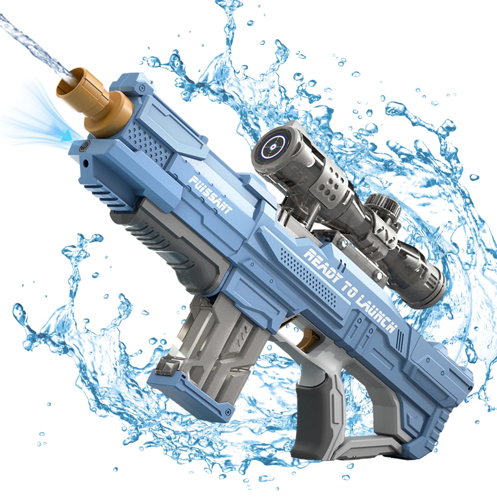 Electric Water Gun, Automatic Water Gun with Water Absorption, 500CC ...