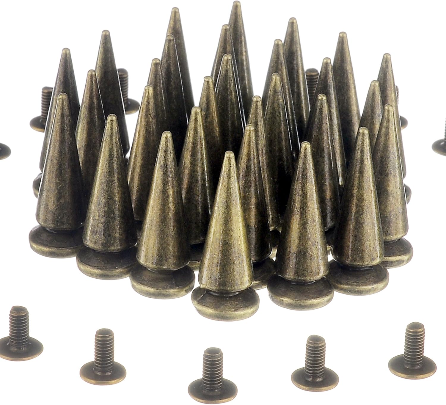 RUBYCA 25MM 10 Sets Large Metal Big Tree Spikes and Studs Metallic ...