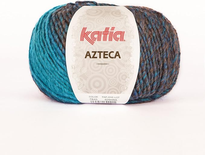 Katia Azteca Chunky Variegated Yarn Colour 7845 (Blues Browns): Amazon ...
