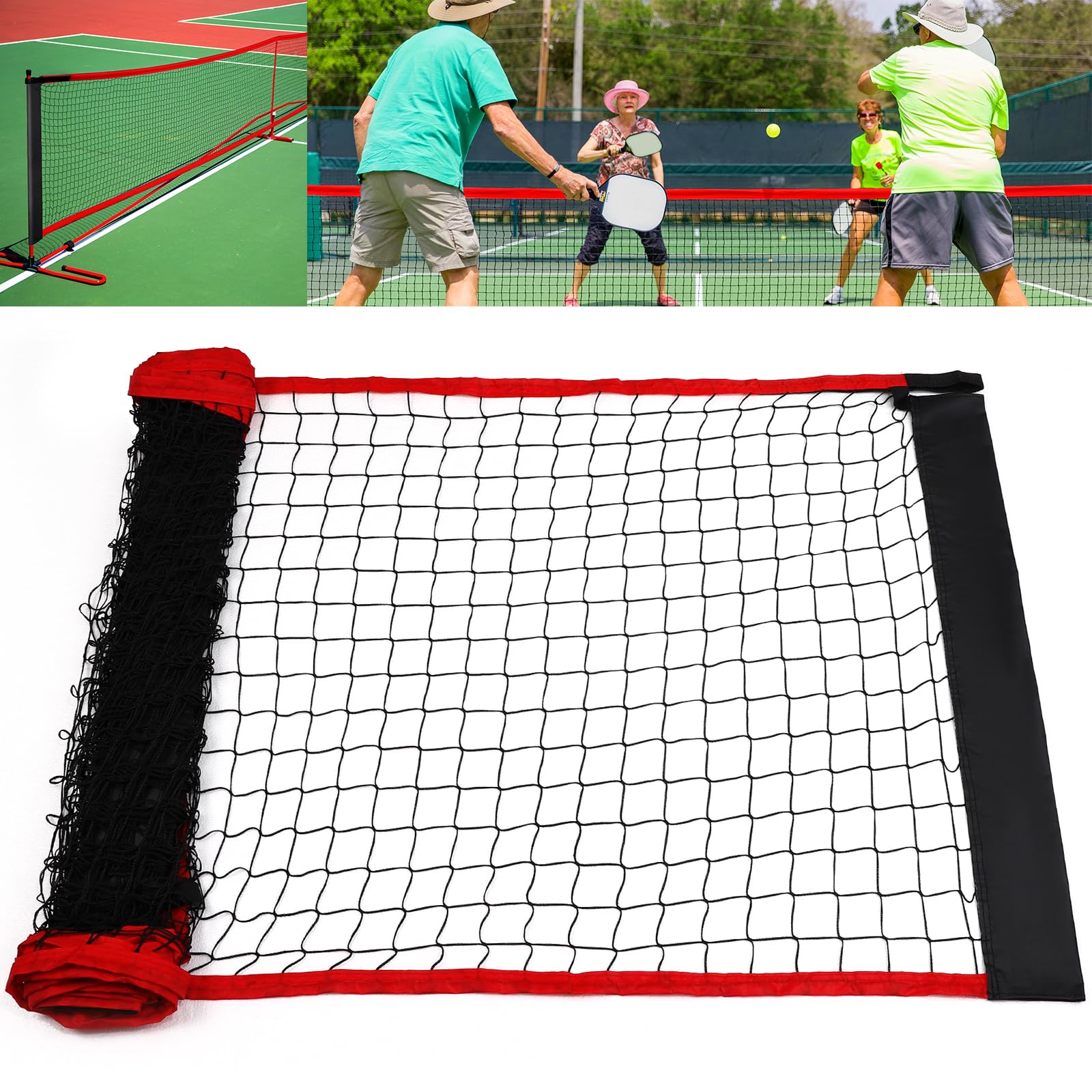 TOBWOLF 22x3ft Pickleball Replacement Net, Portable Pickleball Nets ...