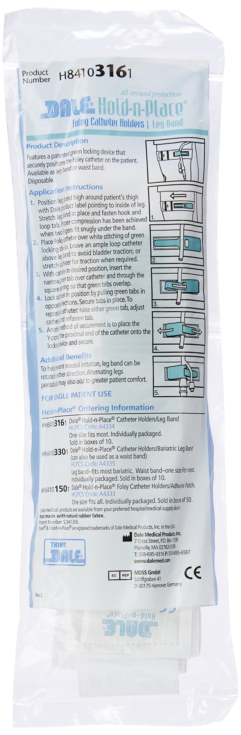 Mua Dale Medical 316 Hold-n-Place Foley Catheter Tube Holder Leg Band ...