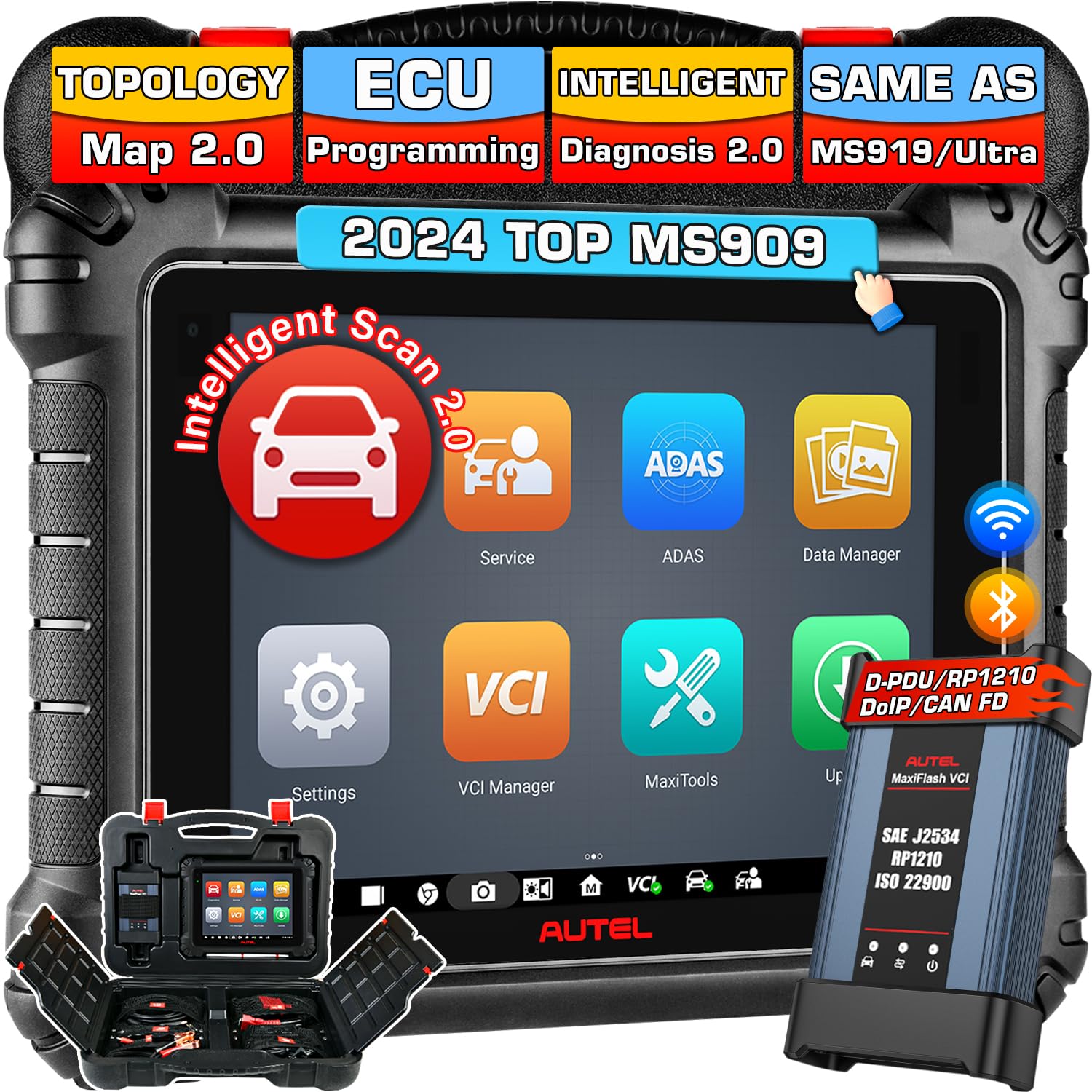 Mua MaxiSys MS909 Scanner: 2024 Top Intelligent Diagnostic, Topology 2. ...