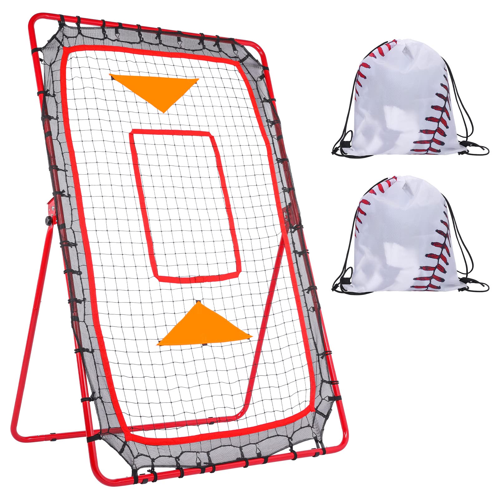 Mua 𝑵𝑬𝑾 𝑼𝑷𝑮𝑹𝑨𝑫𝑬 [2+1] Pitch Back Rebounder Net, 6 x 3.65 FT, Adjustable ...