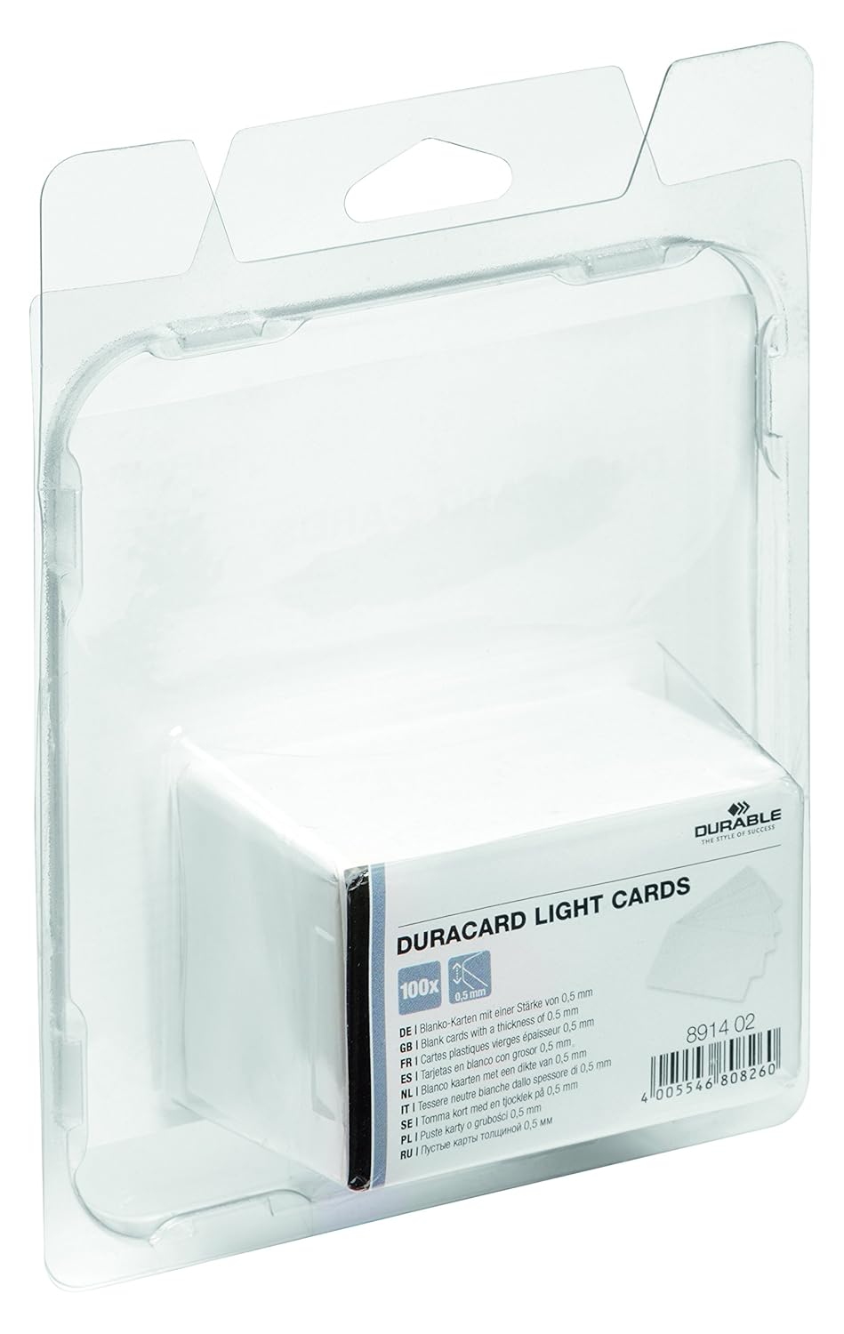 Durable 891402 Duracard Thin Cards, 100 Refill Pack for Duracard ID 300 ...