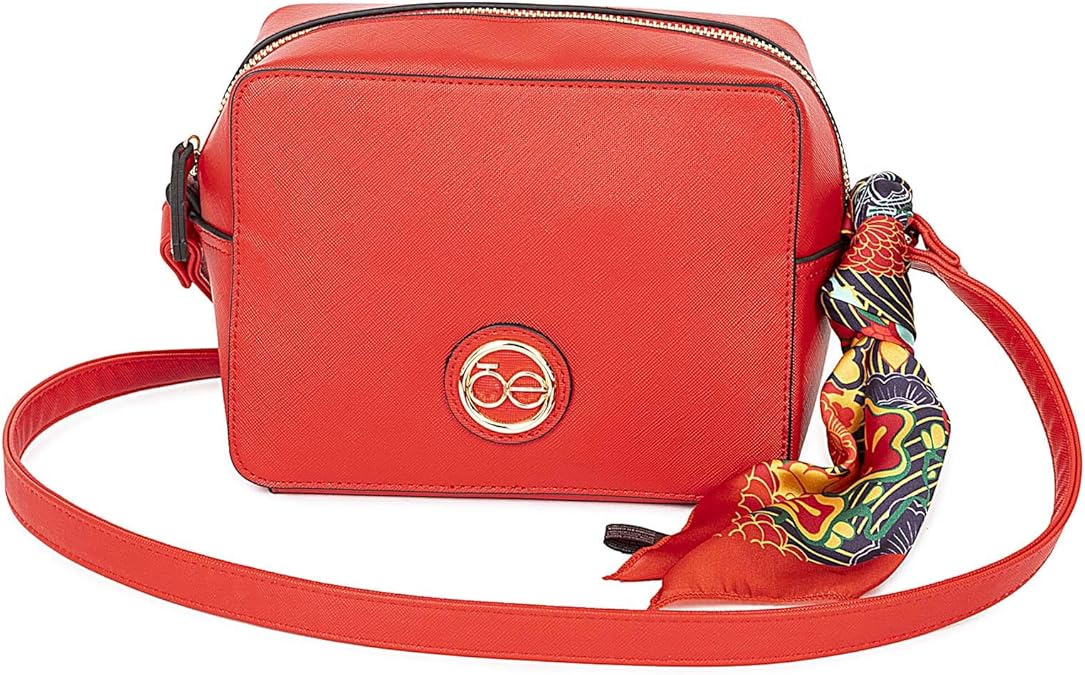 Cloe - Bolso Crossbody Color Rojo para Mujer con Mascada: Amazon.com.mx ...