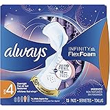 ALWAYS Infinity Size 3 Extra Heavy Sanitary Pads with Wings Unscented ...