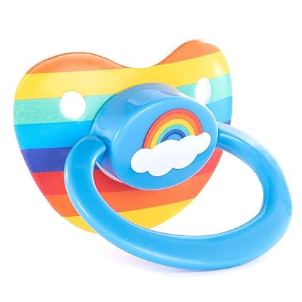 Amazon.com : ABDL Pacifier by Littletude. Rainbow. Large Dummy Paci ...