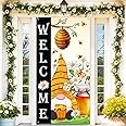 Amazon.com: Summer Bee Gnome Honeycomb Welcome Door Banner Daisy Flower ...