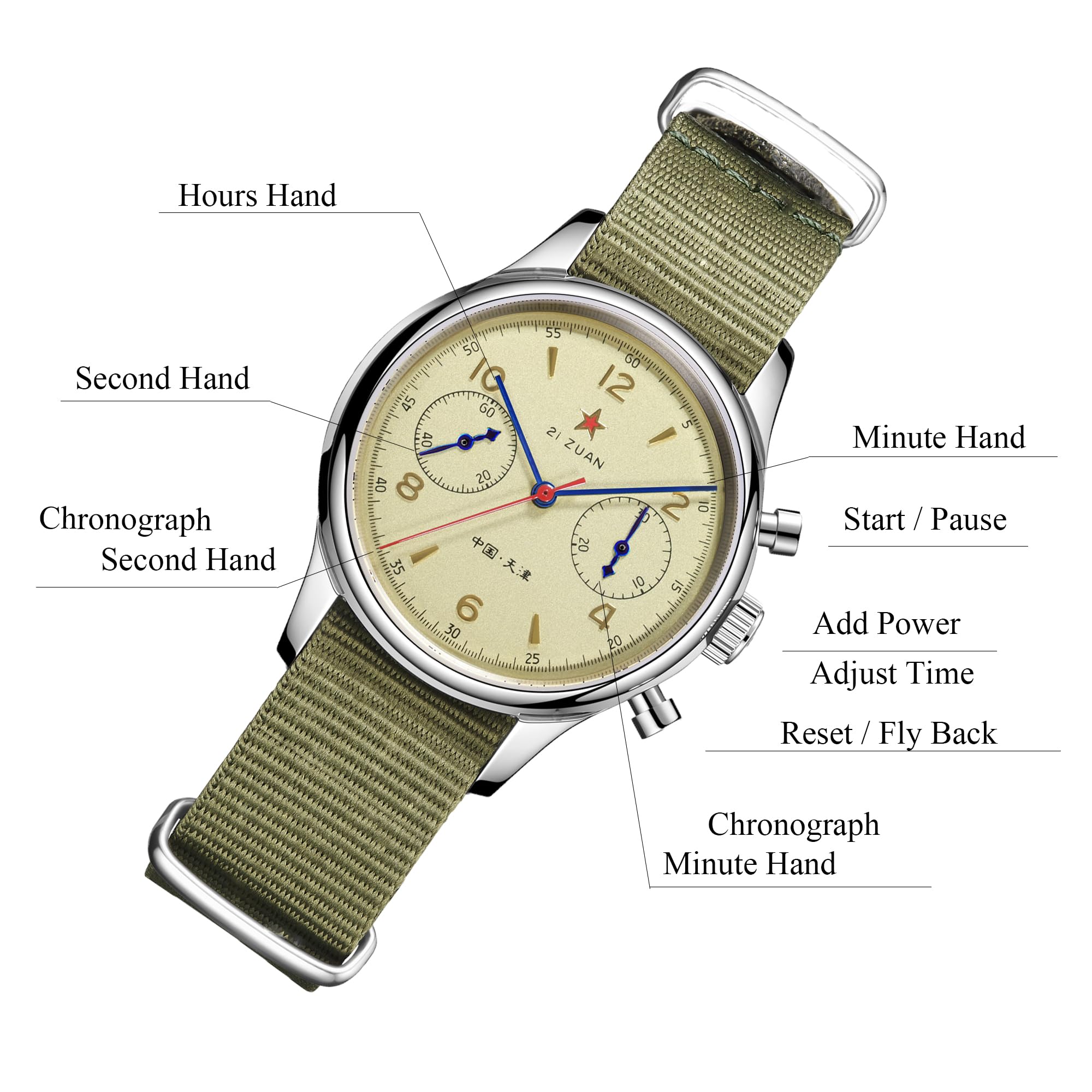 Mua Seagull 1963 ST19 Movement 40mm 38mm Mechanical Chronograph ...