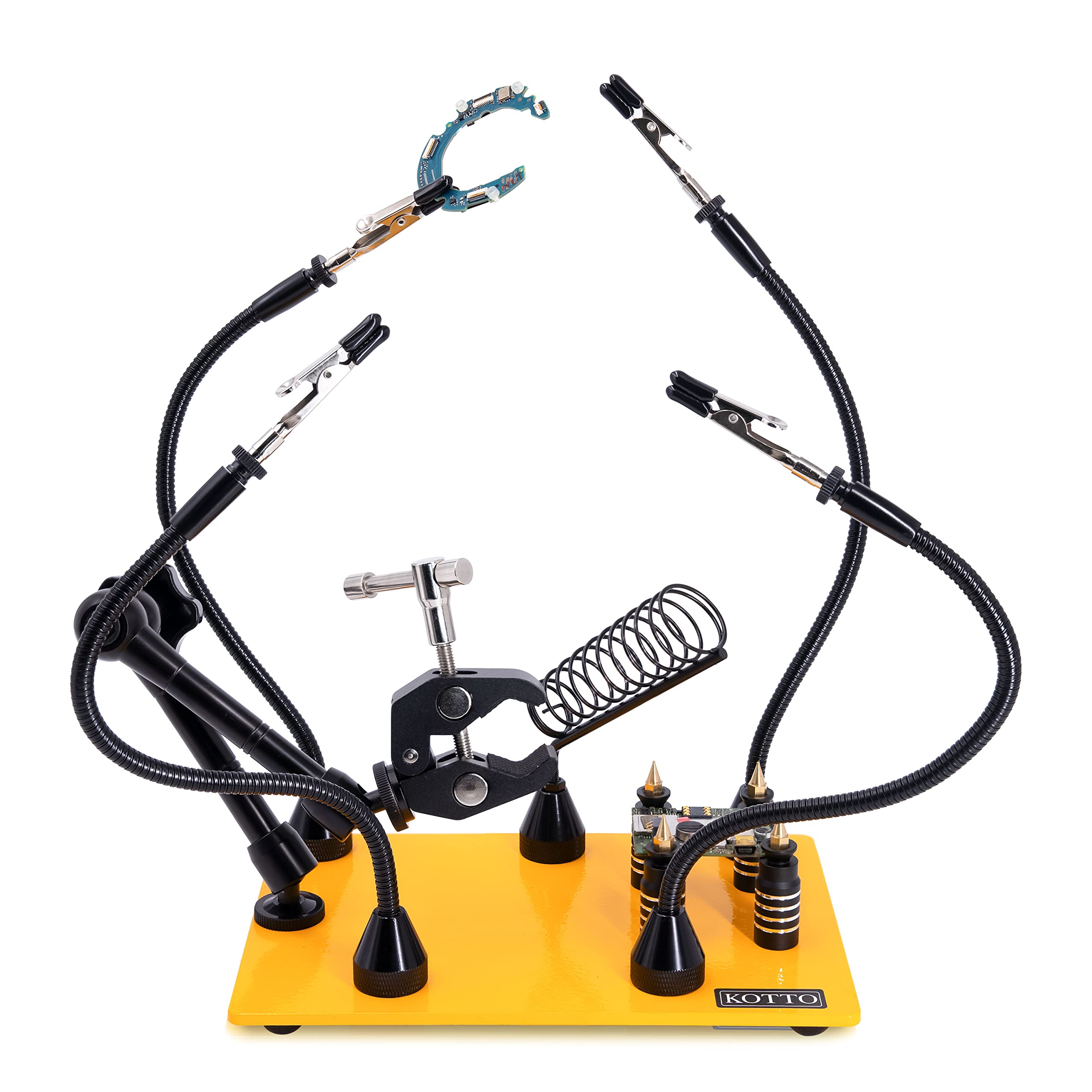 KOTTO LED Lighted Magnifying Third Hand Soldering PCB Holder Tool Five ...