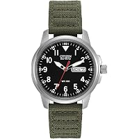 Amazon.com: Citizen Men's Eco-Drive Weekender Garrison Field Watch in ...