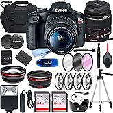 Amazon.com : Canon EOS Rebel T7 DSLR Camera Bundle with Canon EF-S 18 ...