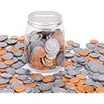Amazon.com: Mczxon Play Money Coins for Kids, 250pcs Detailed Fake ...