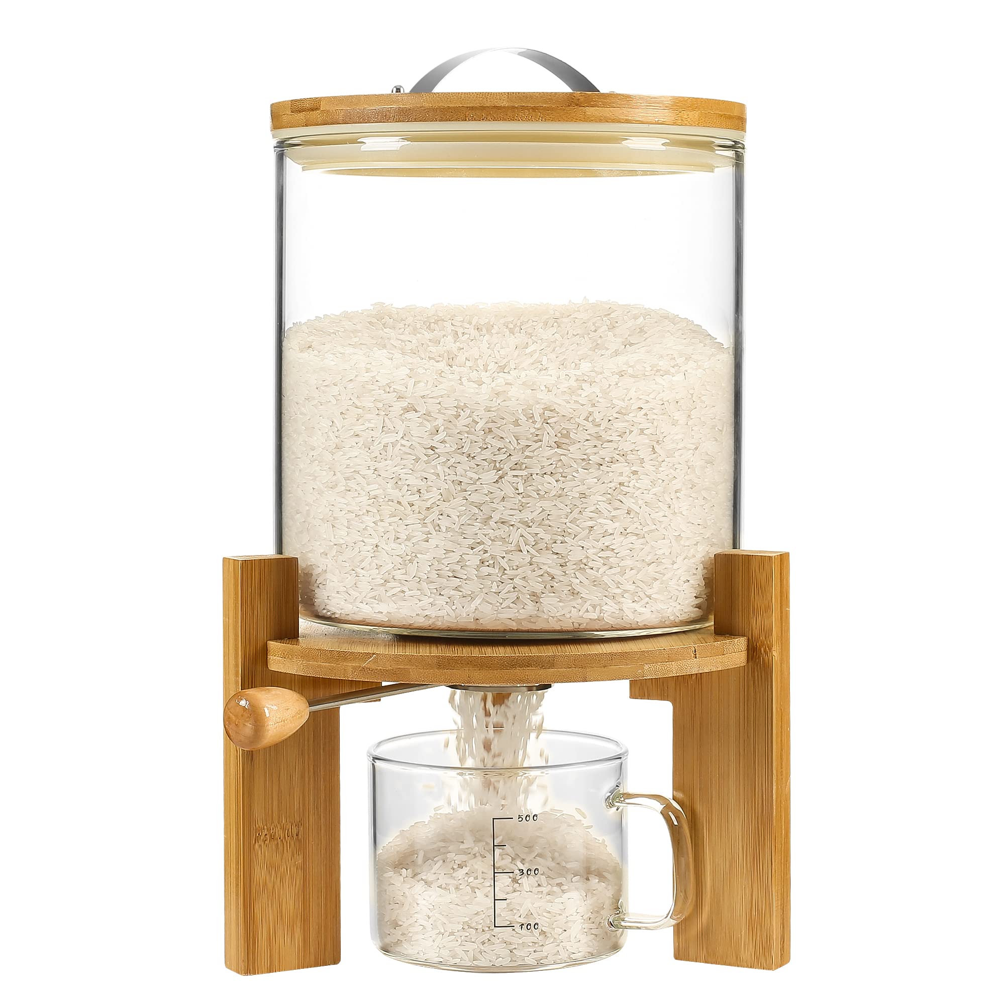 Vuinop Rice Dispenser, Rice Storage Container?Flour and Cereal ...