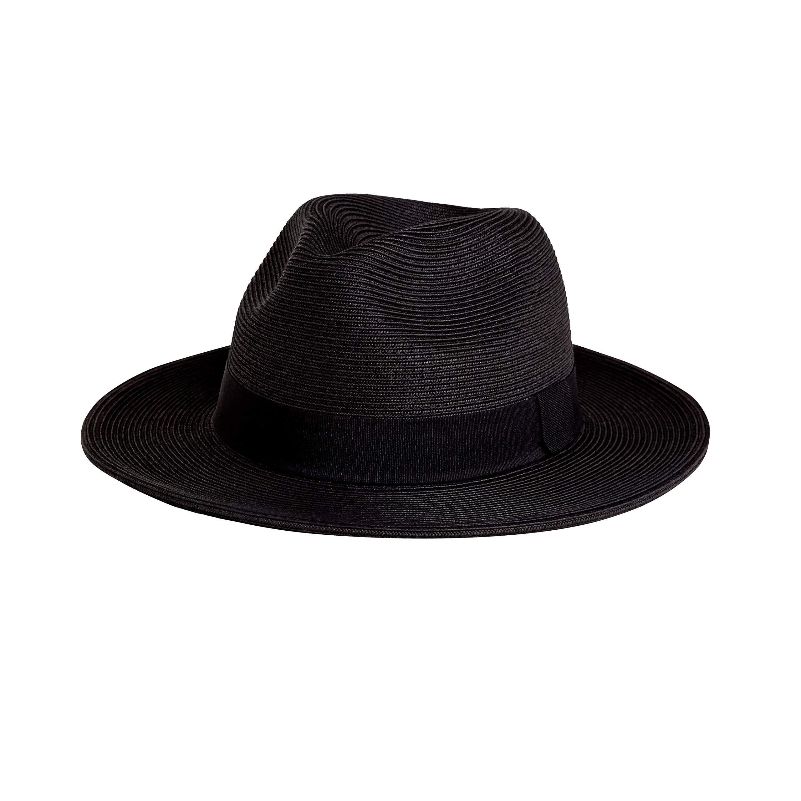 Pineapple&Star Sun Straw Fedora Beach Hat Fine Braid UPF50+ for Unisex ...