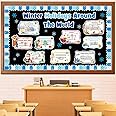 Amazon.com: Winter Bulletin Board Decorations Set Holidays Around The ...