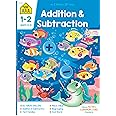 School Zone - Addition & Subtraction Workbook - 64 Pages, Ages 6 to 8 ...