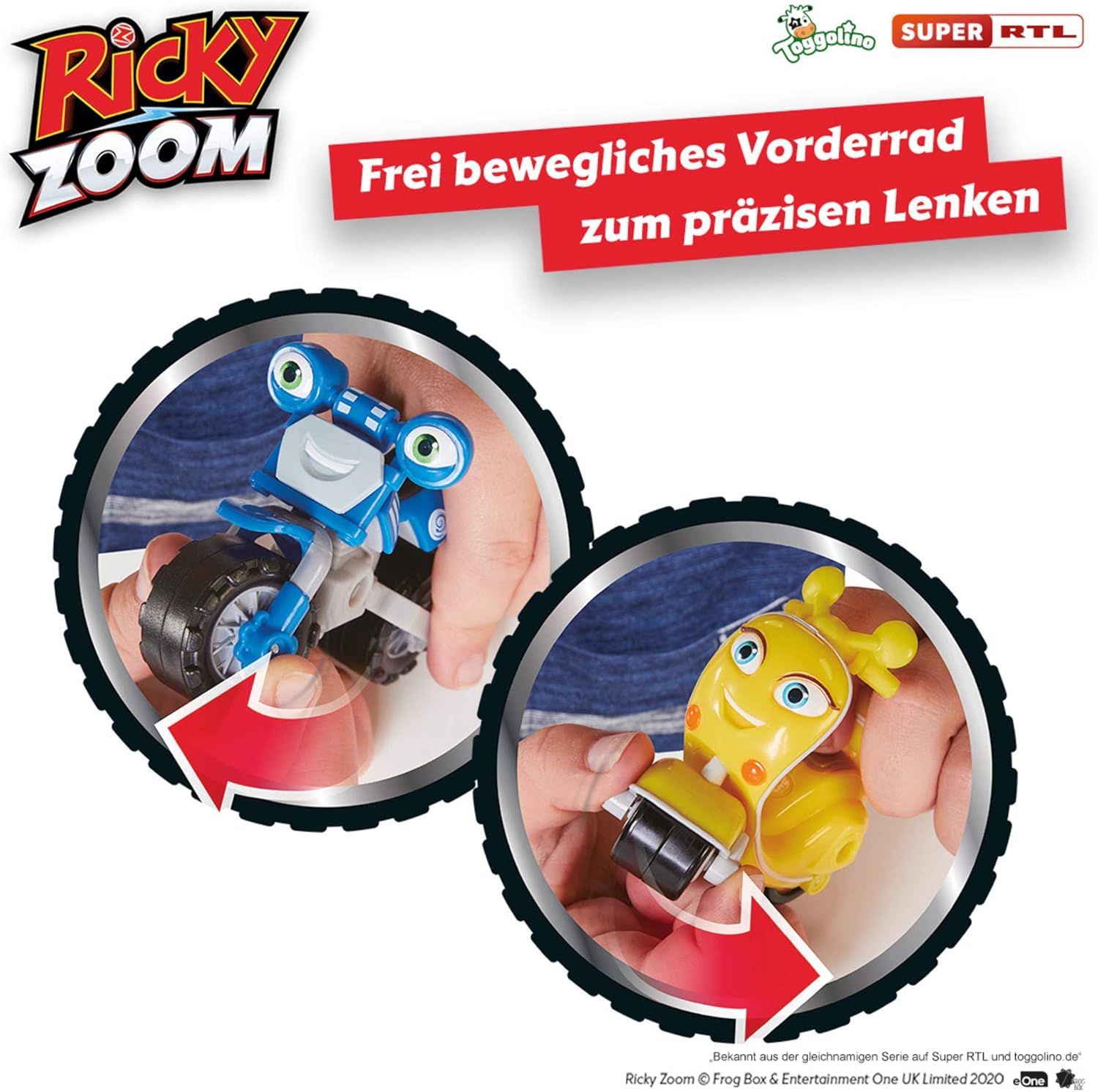 Ricky Zoom T20045 Loop & Scootio 2 Pack, 3 Inch Action Figures Wheeling ...