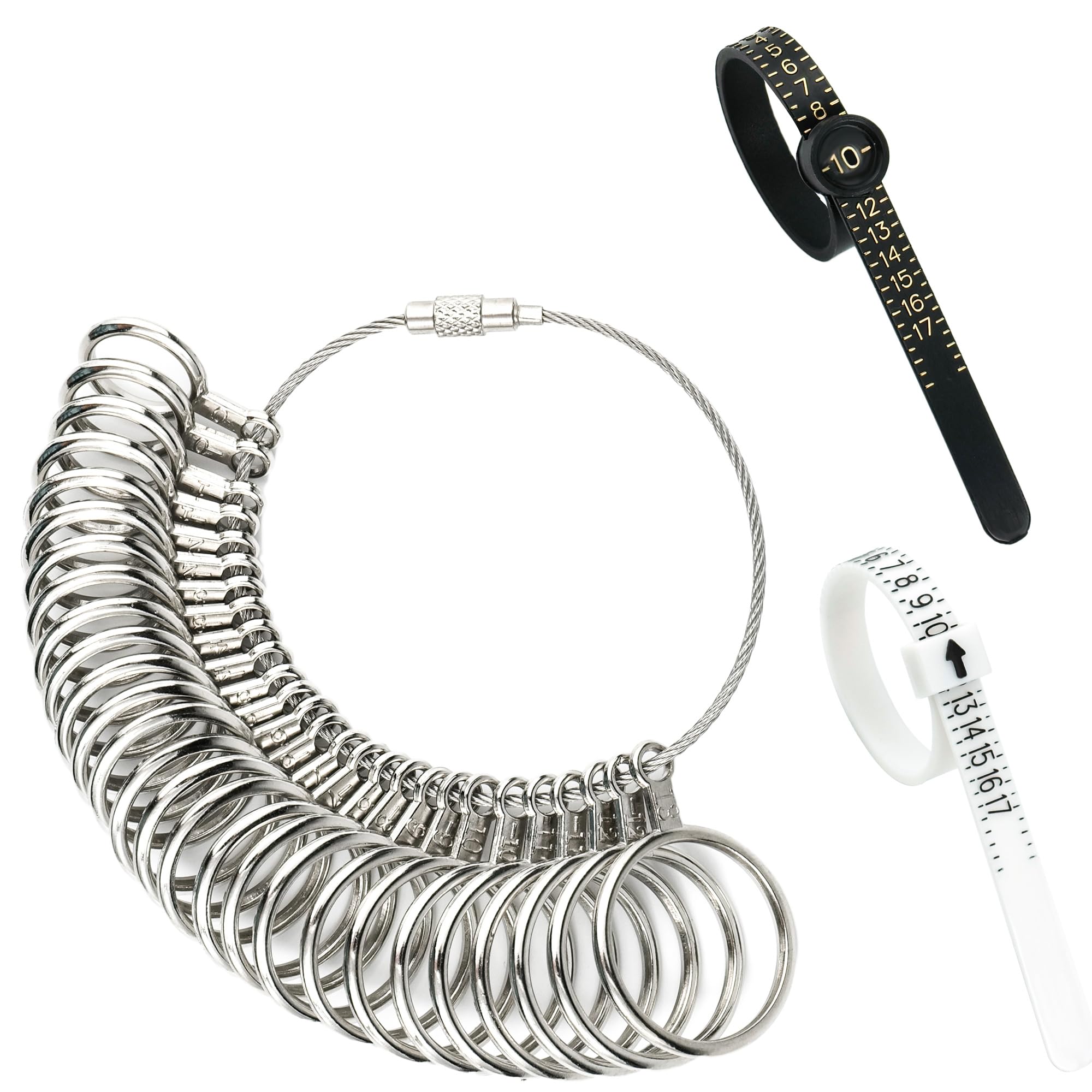 Ring Sizer Measuring Tool 3-in-1 Set Ring Sizing Kit, Ring Sizers for ...