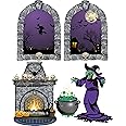 Amazon.com : 5 Pcs Halloween Scene Setter Night Window Skull Fireplace ...