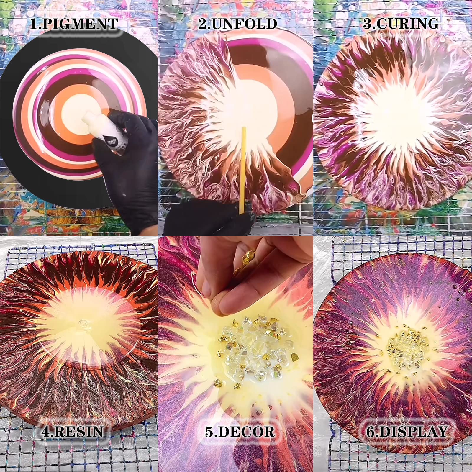 Mua JIOFAVIU 15.8" Resin Leveling Turntable | Non-Slip Silicone Craft ...